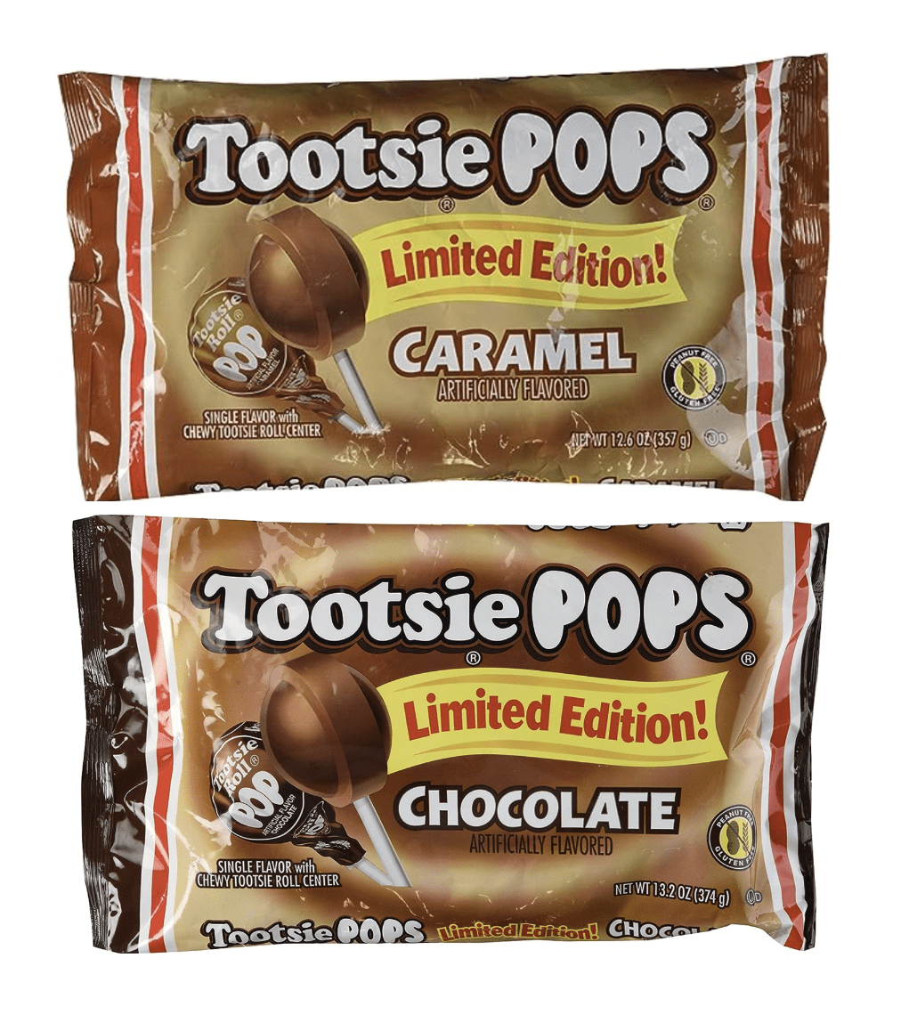 Tootsie POPS Limited Edition Caramel and Chocolate Flavored Lollipops ...