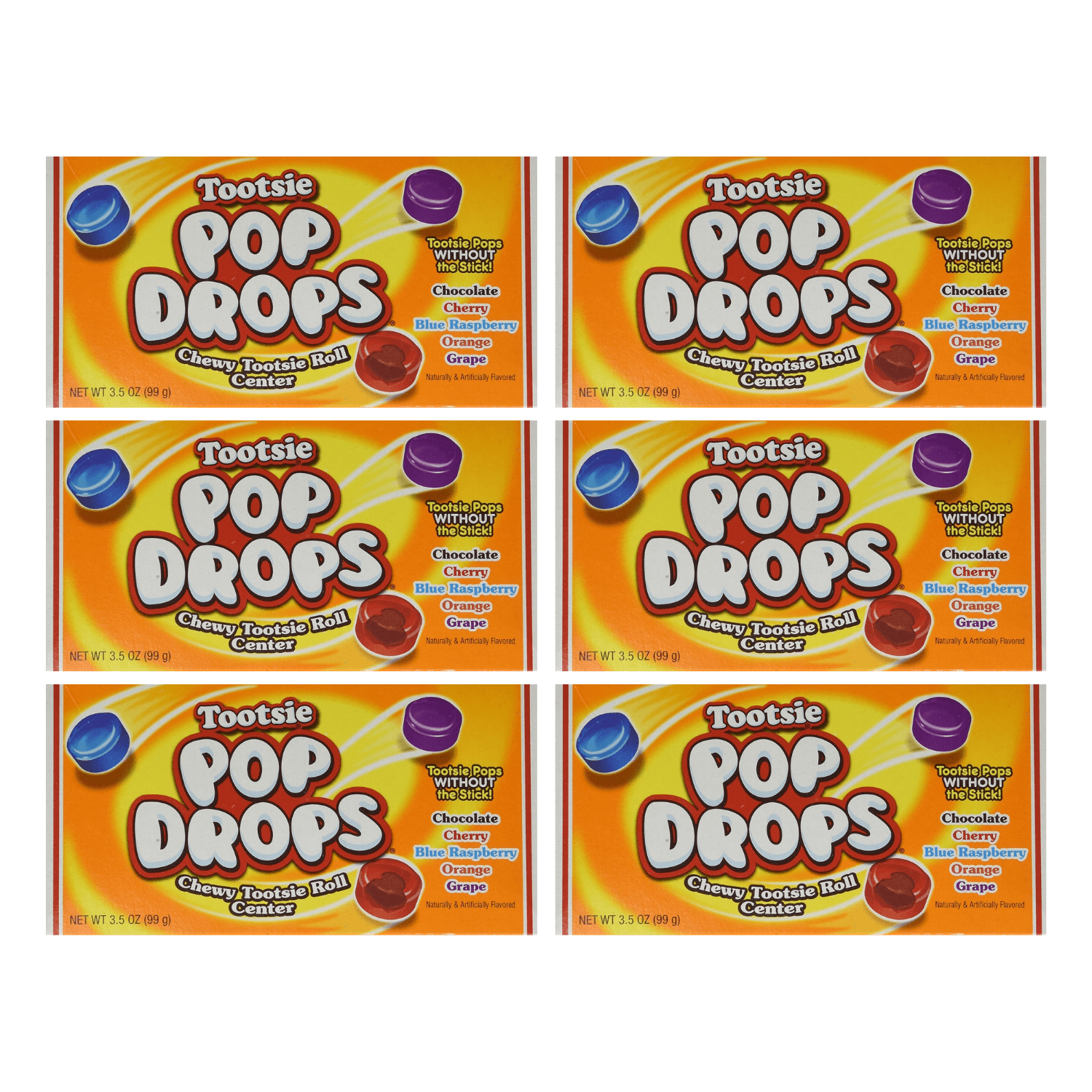(6 pack) Tootsie Pop Drops, Assorted Flavor Gluten Free Candy, 3.5 oz ...