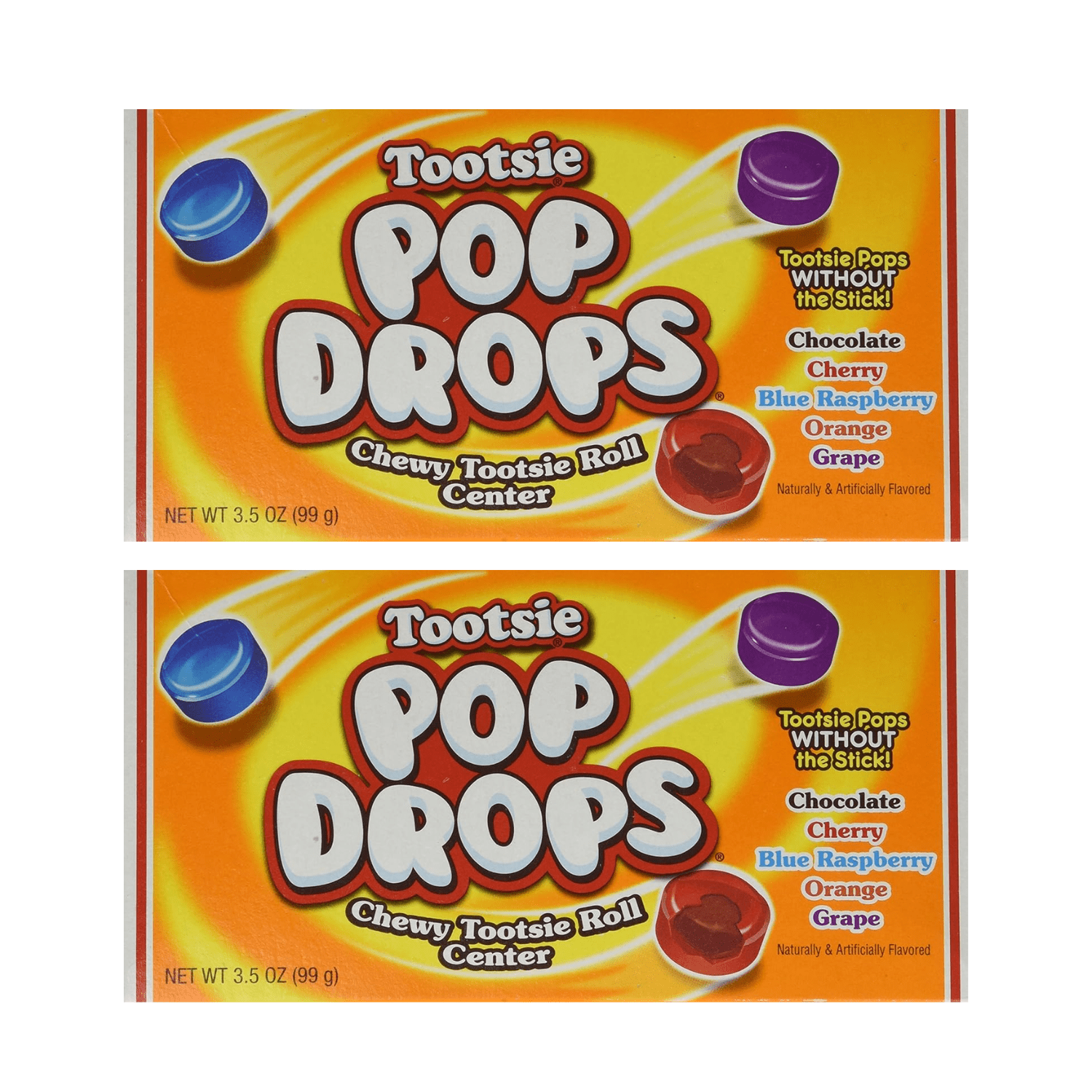 (2 pack) Tootsie Pop Drops, Assorted Flavor Gluten Free Candy, 3.5 oz ...