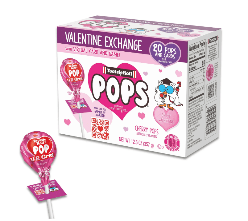 Tootsie Pop Valentine Box, 20 Pops and Cards, Assorted LollipopsTootsie Pop - Walmart.com