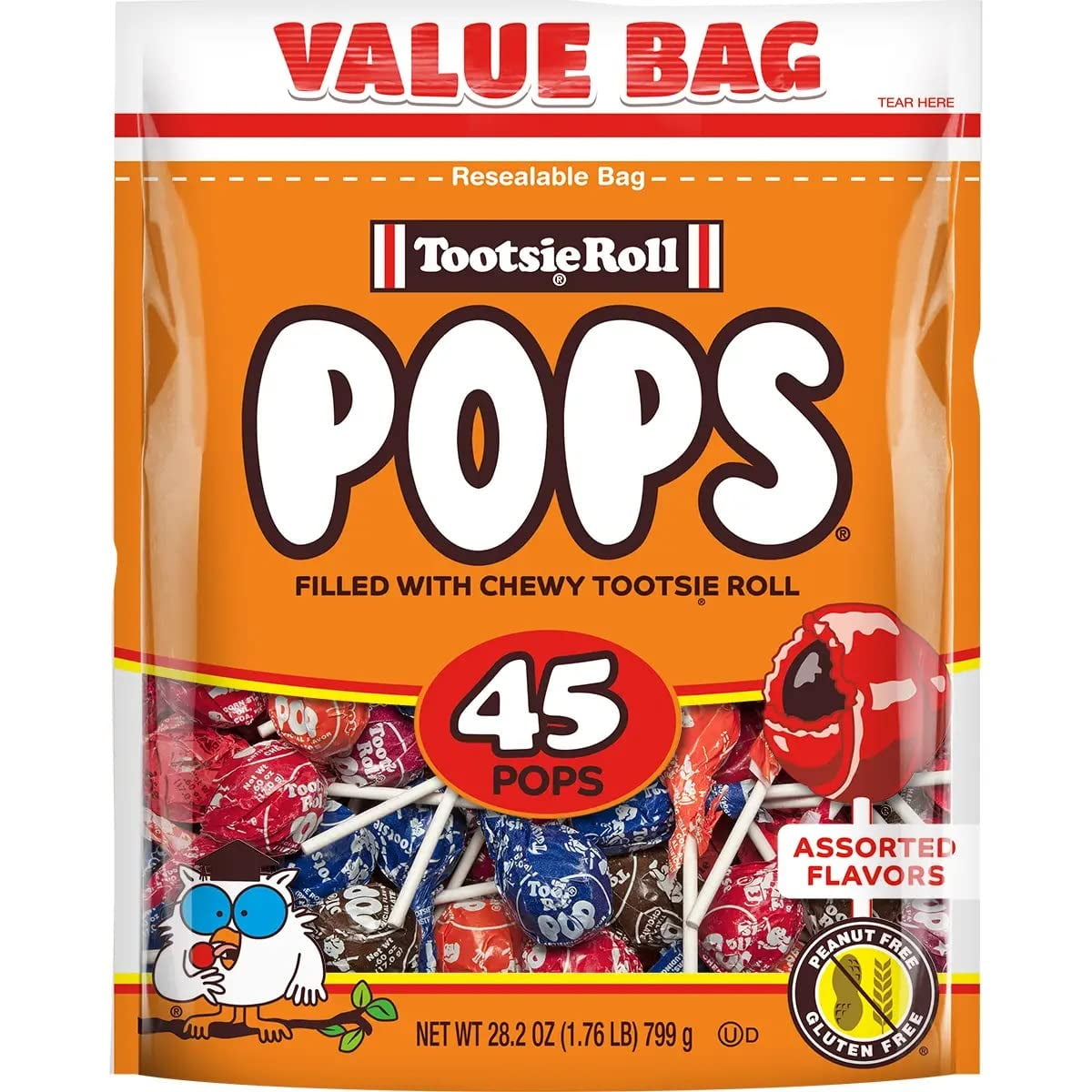 Tootsie Pops - Assorted Flavors - 45 ct bag 28.2 oz - - Walmart.com