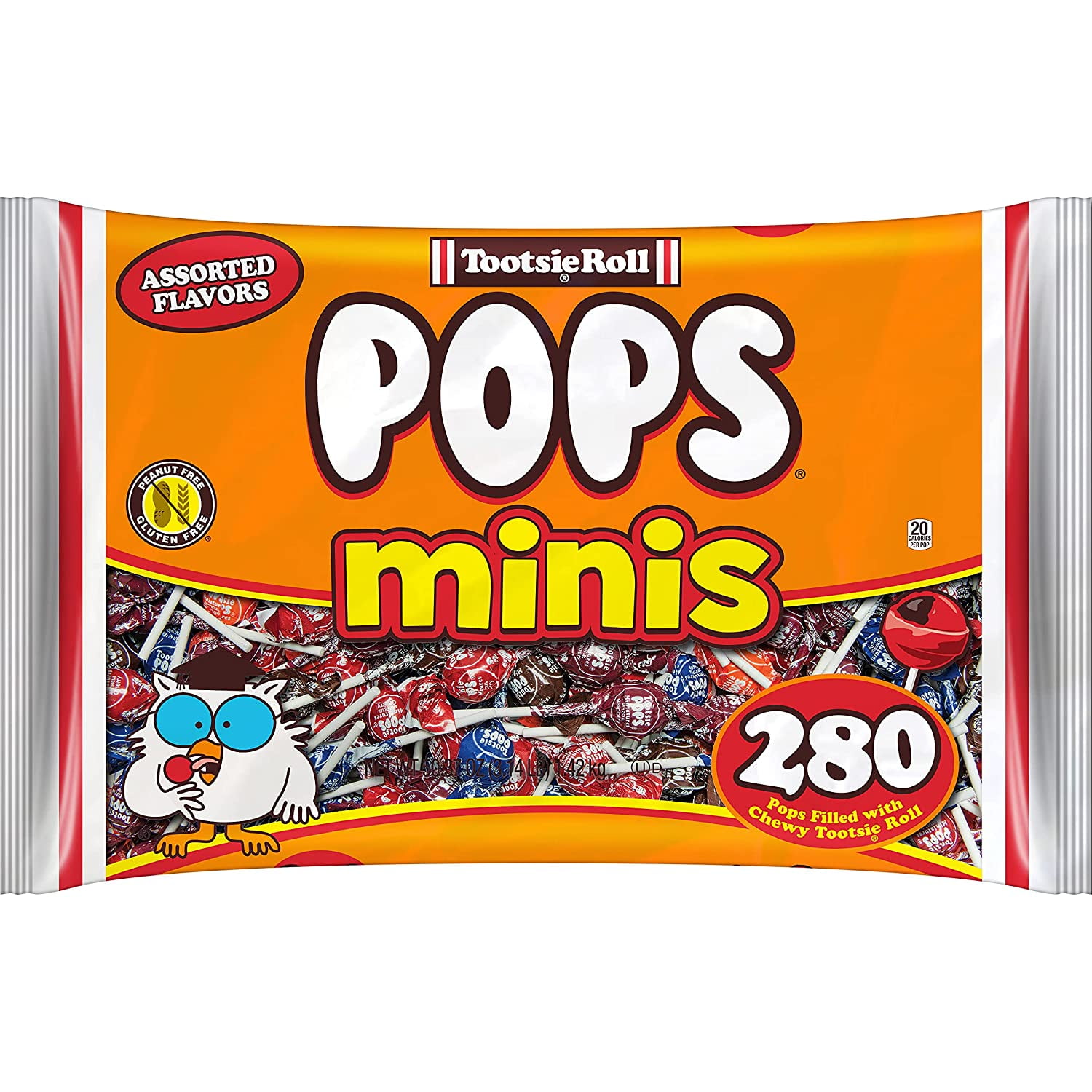Tootsie Pops Roll Mini with Chocolatey Center, 280 Count, 5 Flavors ...