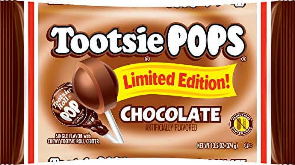 Tootsie Pops Tootsie Roll Pops Chocolate Flavor Limited Edition, Single Flavor Lollipop, 13.2 ...