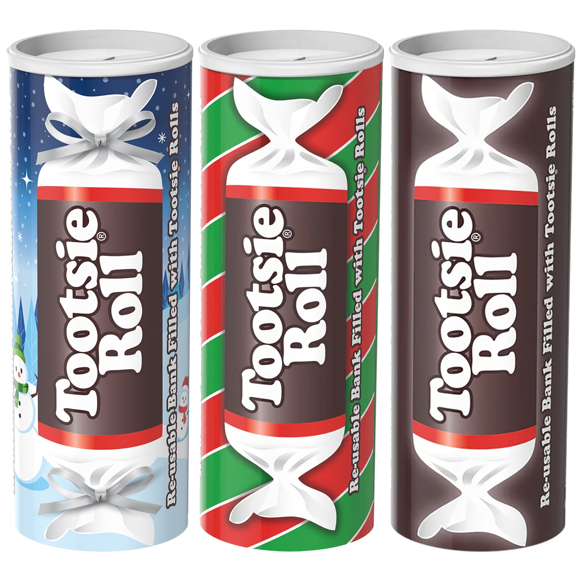 Tootsie Roll Bank – 3 Pack – Each with 5.7 oz Candy – Classic ...