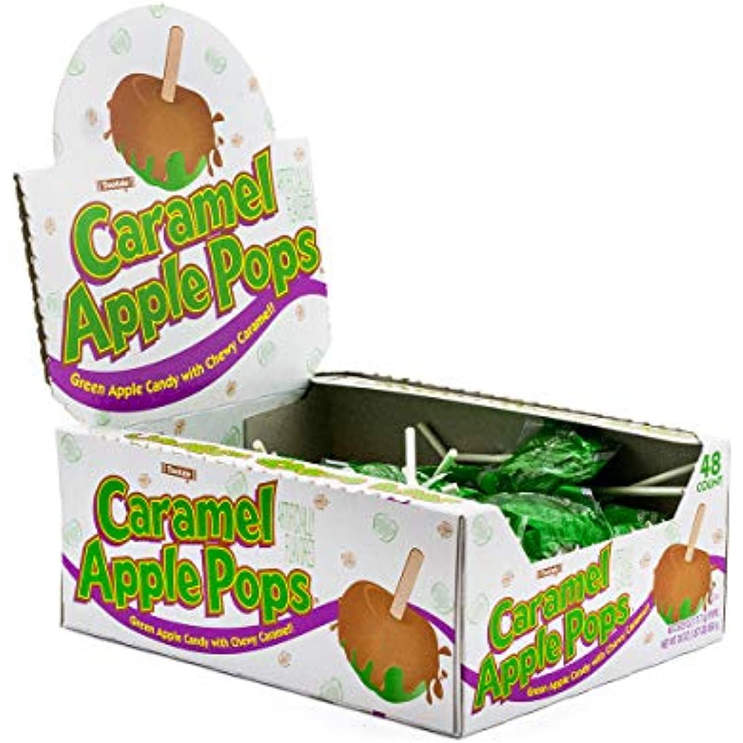Tootsie Roll Caramel Pops Package Apple 48 Count - Walmart.com