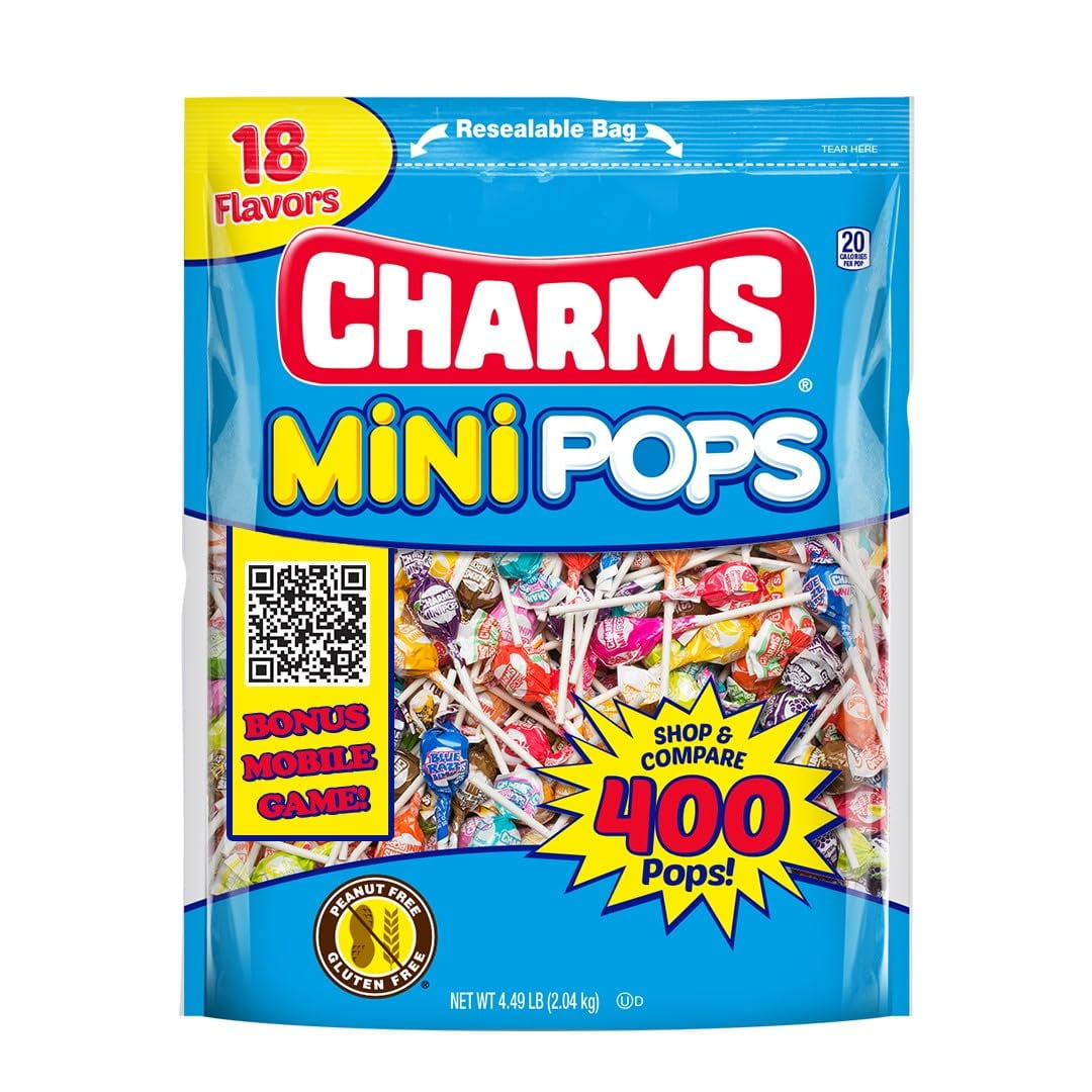 Tootsie Roll Charms Mini Pops - 4.5 lb Bag of Individually Wrapped ...