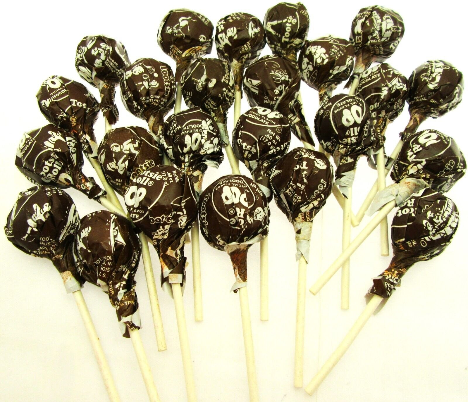 Tootsie Roll Chocolate Pops One Pound 16oz Suckers Chocolate Chews ...