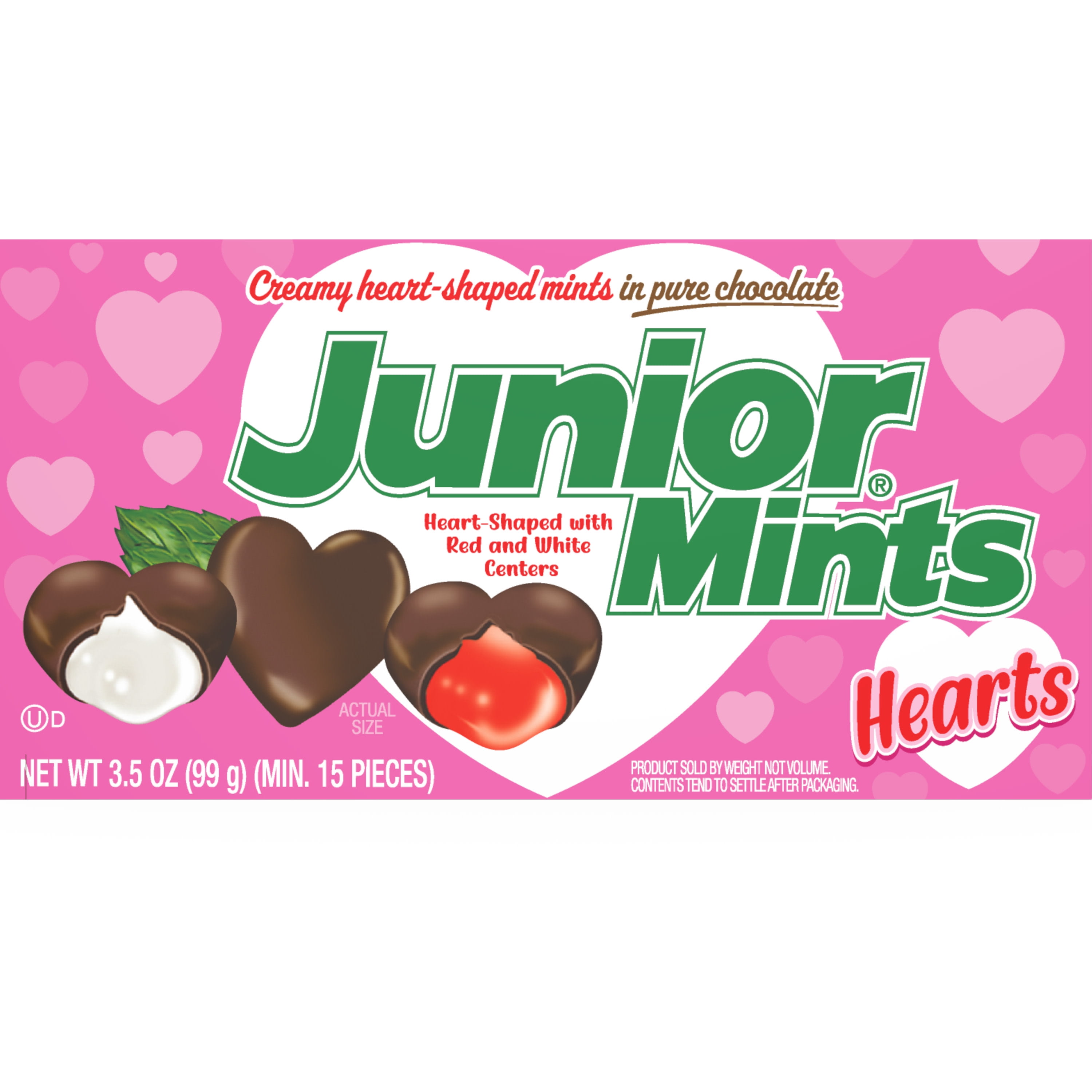 Junior Mints, Valentine Chocolate Covered Mint Candy, 3.5 oz Theater ...