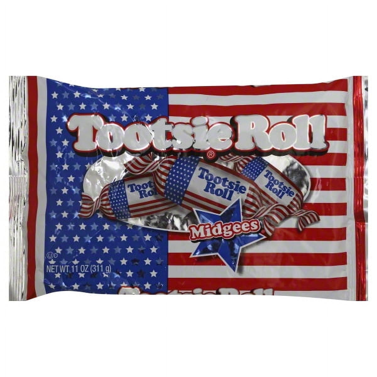TOOTSIE ROLL INDUSTRIES Patriotic Tootsie Roll Midgees Flag 11 oz Bag ...
