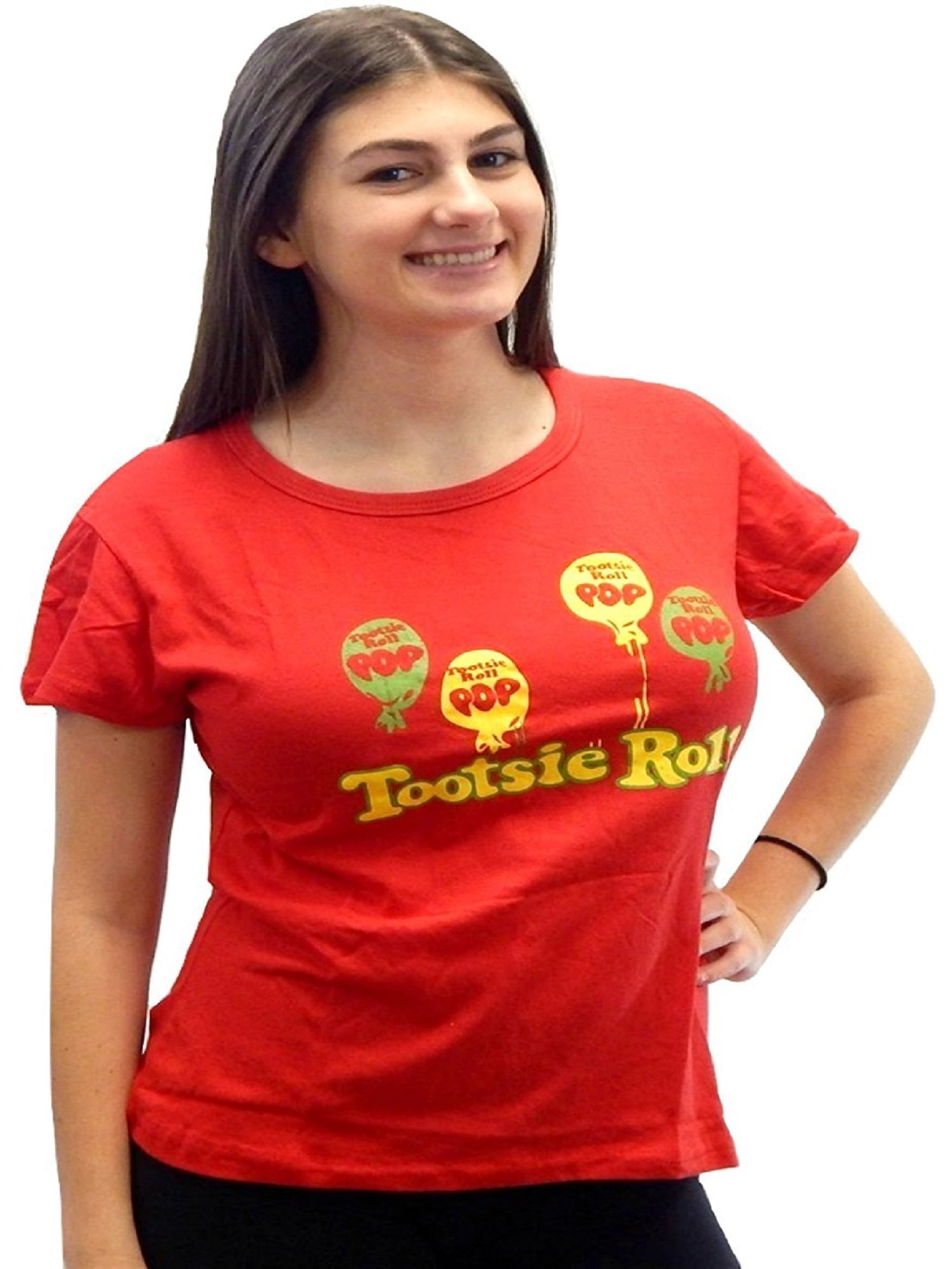 Tootsie Roll Pop Juniors Short Sleeve T-Shirt Tee Top Candy Color T ...