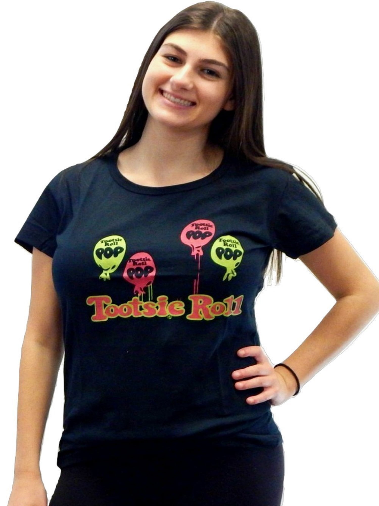 Tootsie Roll Pop Juniors Short Sleeve T-Shirt Tee Top Candy Color T ...