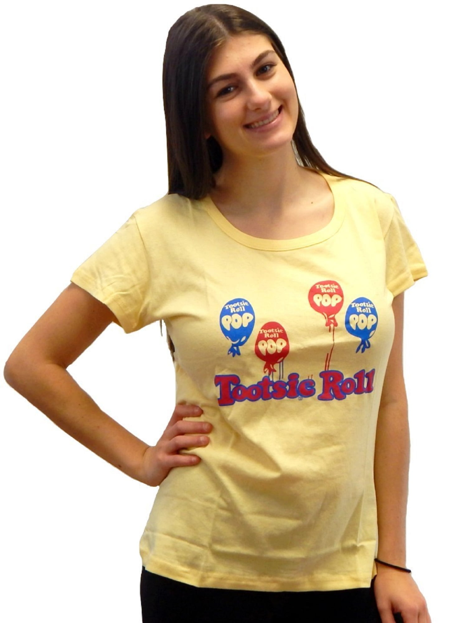 Tootsie Roll Pop Juniors Short Sleeve T-Shirt Tee Top Candy Color T ...