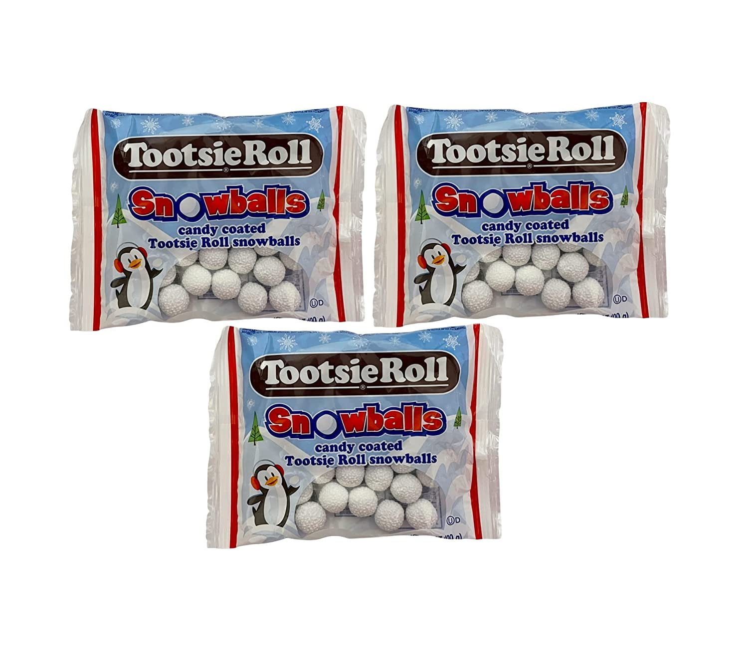Tootsie Roll Snowballs - 3.5oz Candy Coated Tootsie Roll Snowballs Pack ...