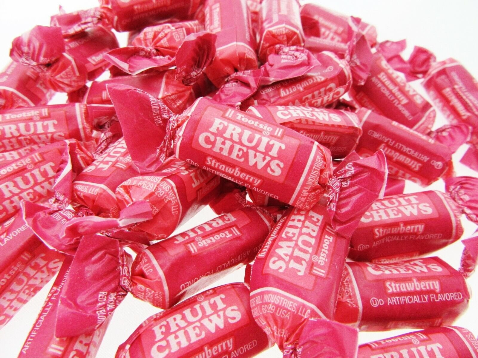 Tootsie Roll Strawberry 8oz Fruit Chews Half Pound Candy NEW FLAVOR ...
