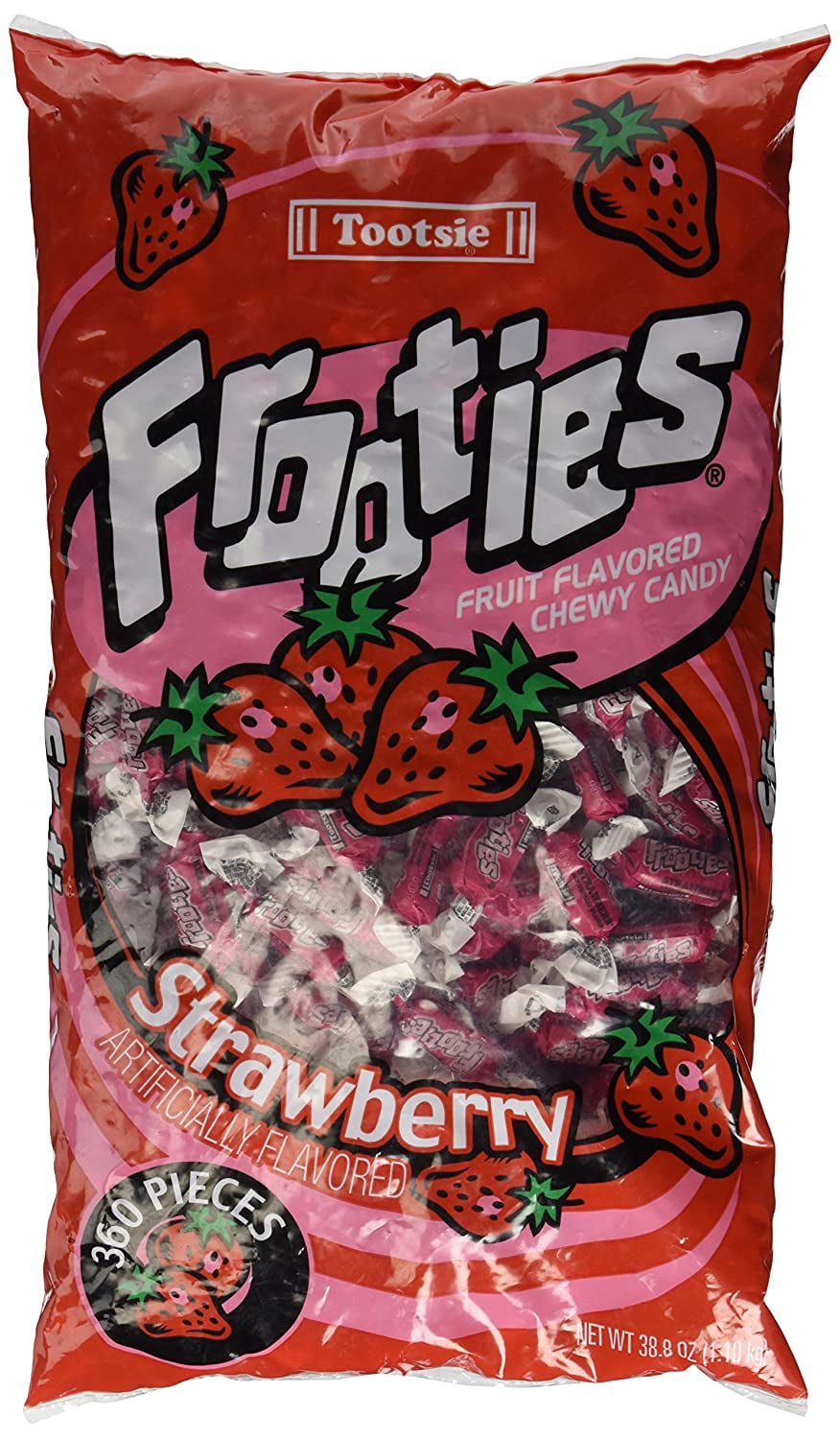 Tootsie Roll Strawberry Frooties - 360 Pack,38.8OZ - Walmart.com