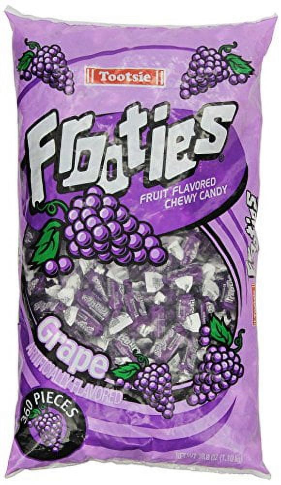 Tootsie Rolls Frooties Grape Candy, 360 Count, 38.8oz, Individually ...