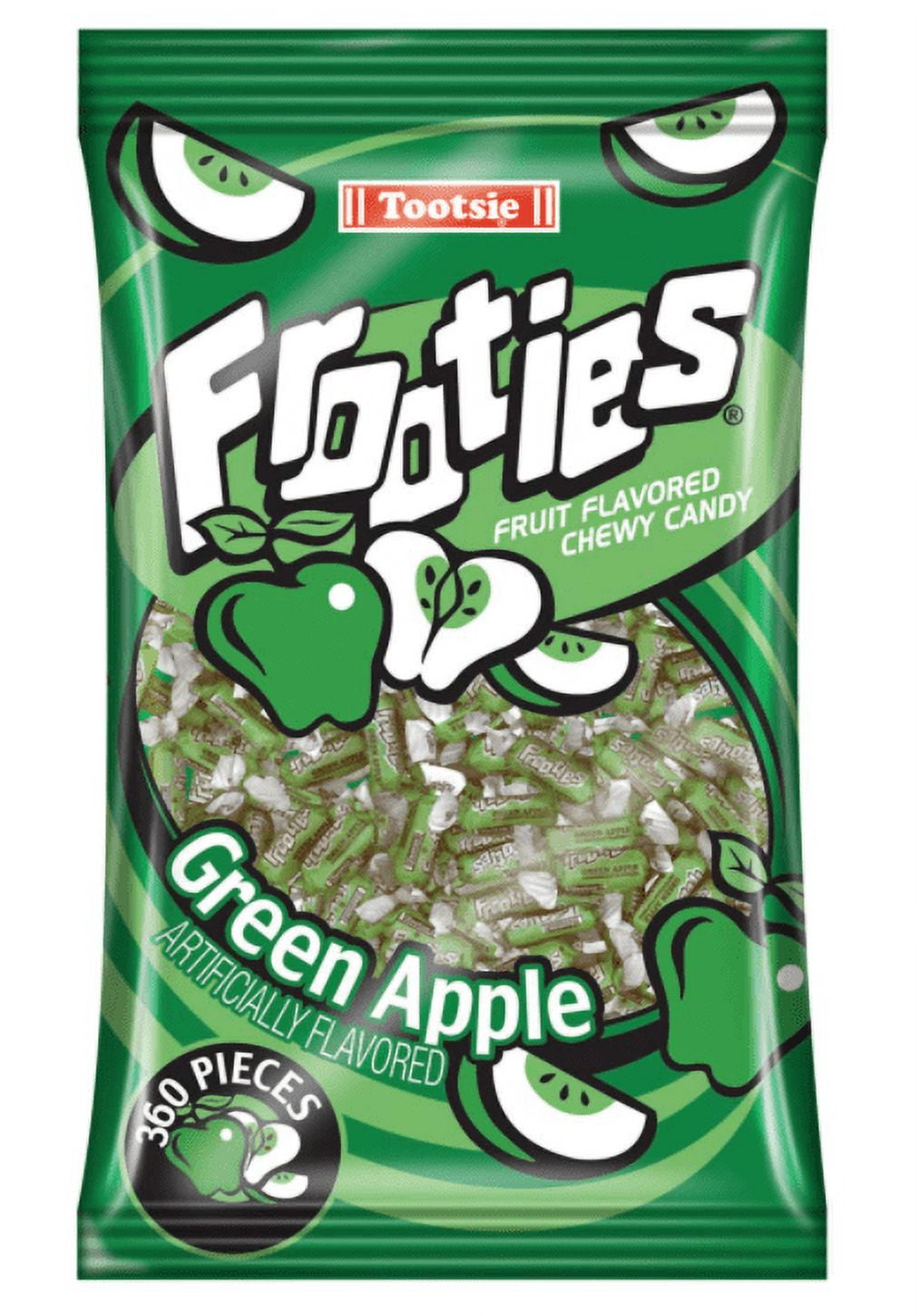 Tootsie Rolls Frooties Green Apple Candy, 360 Count, Chewy Treats in ...