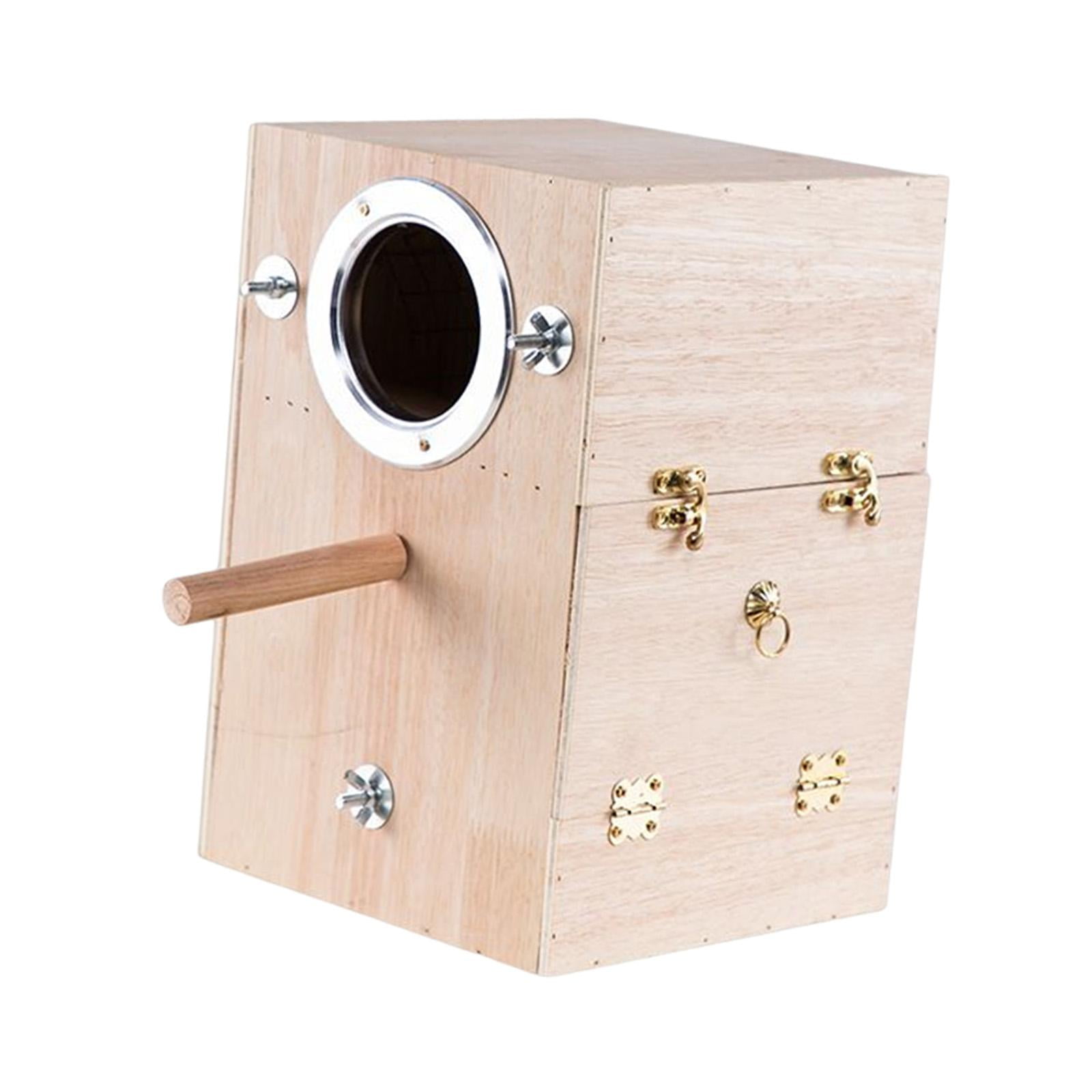 Tooyful Pet Parrot Breeding Box, Parakeet Bird House, Wooden Cage ...
