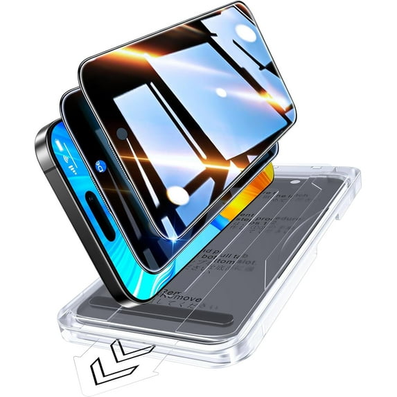 Top 9H+ Tempered Glass for iPhone 17 Pro Max Privacy Screen Protector ...