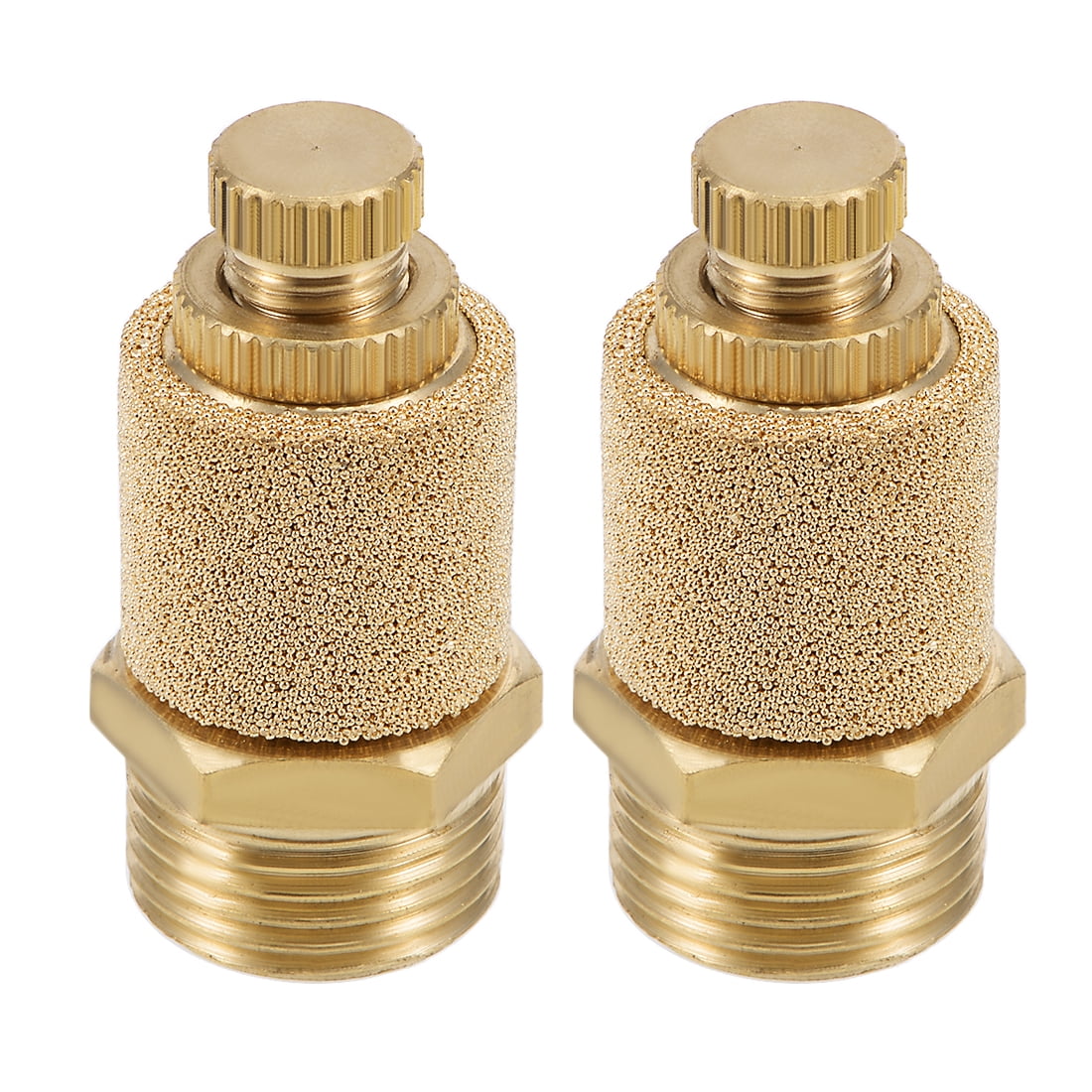 Top Adjustable Pneumatic Air Exhaust Muffler Copper 3/8 BSPT 19G 2pcs ...