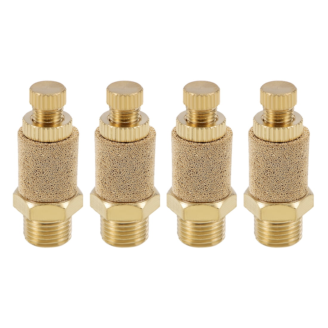 Top Adjustable Pneumatic Air Exhaust Muffler Copper 1/8 BSPT 4pcs ...