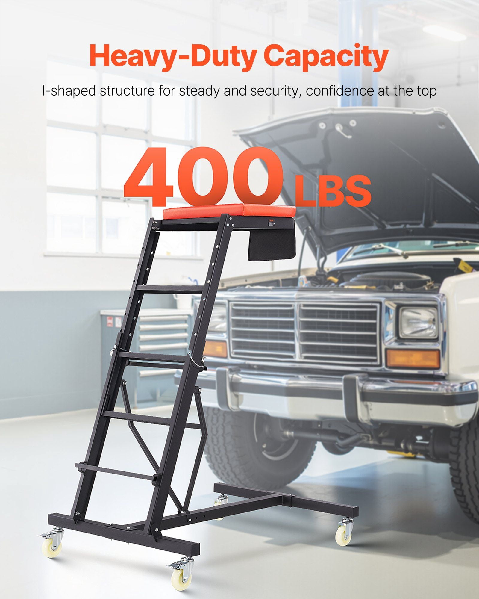Top Automotive Creeper,Engine Creeper with Adjustable Height 45.7"to 66 ...