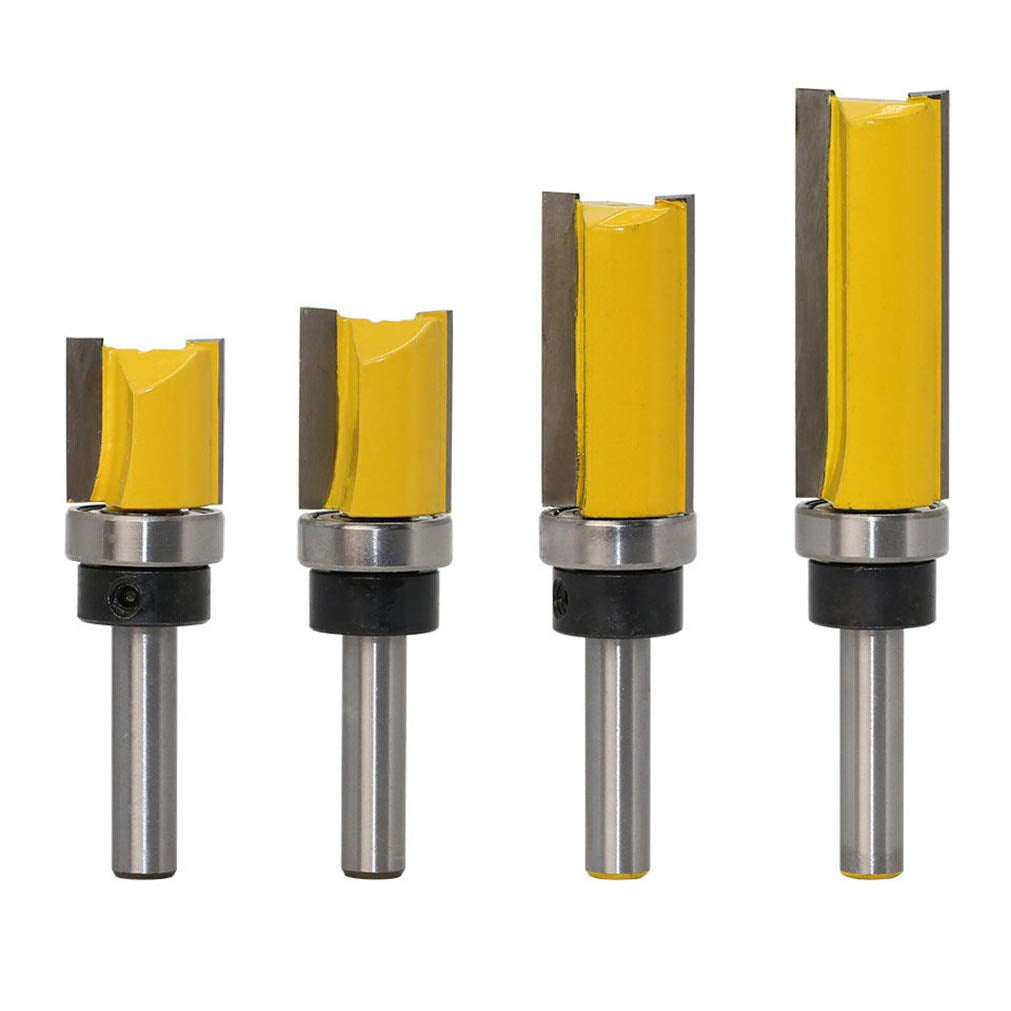 Top Bearing Flush Trim Router Bit Set, Industrial Grade Carbide For ...