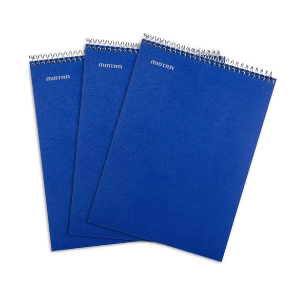 Mintra Office Top Bound Blue Notebook - College Ruled 3pack, 100 Sheets ...