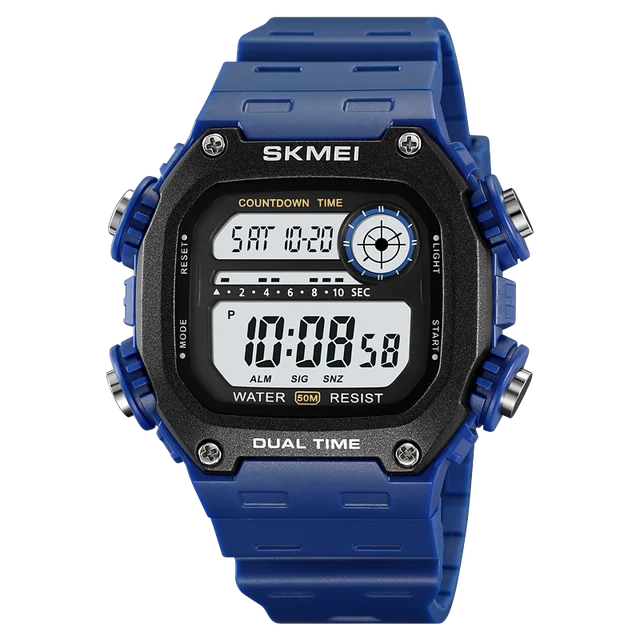 Top Brand Back Light Dightal Countdown Sport Watches Mens Fashion 5Bar ...