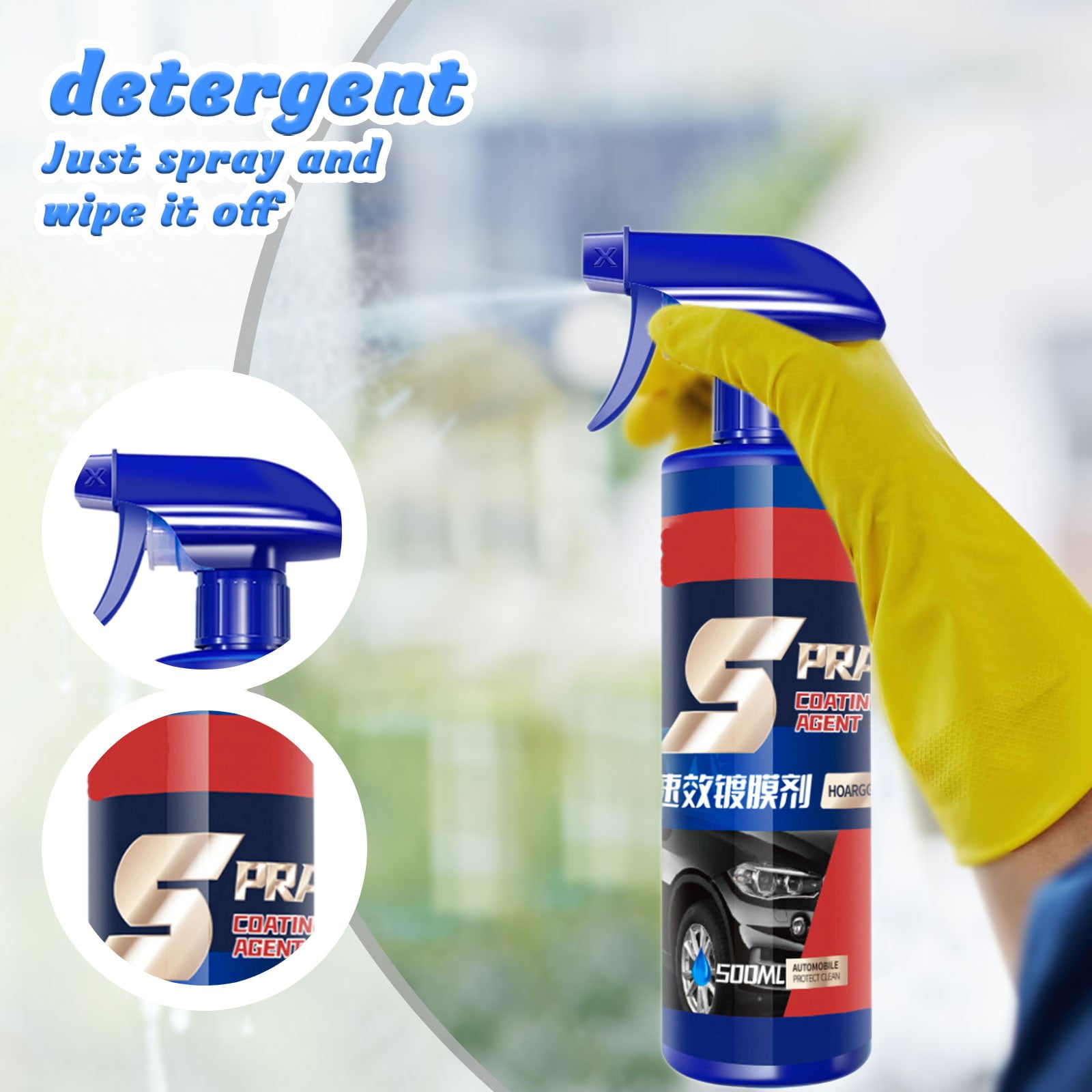 Top Car Gadgets for Men 500ml Ceramic Car Coating Spray, High Quick Car ...