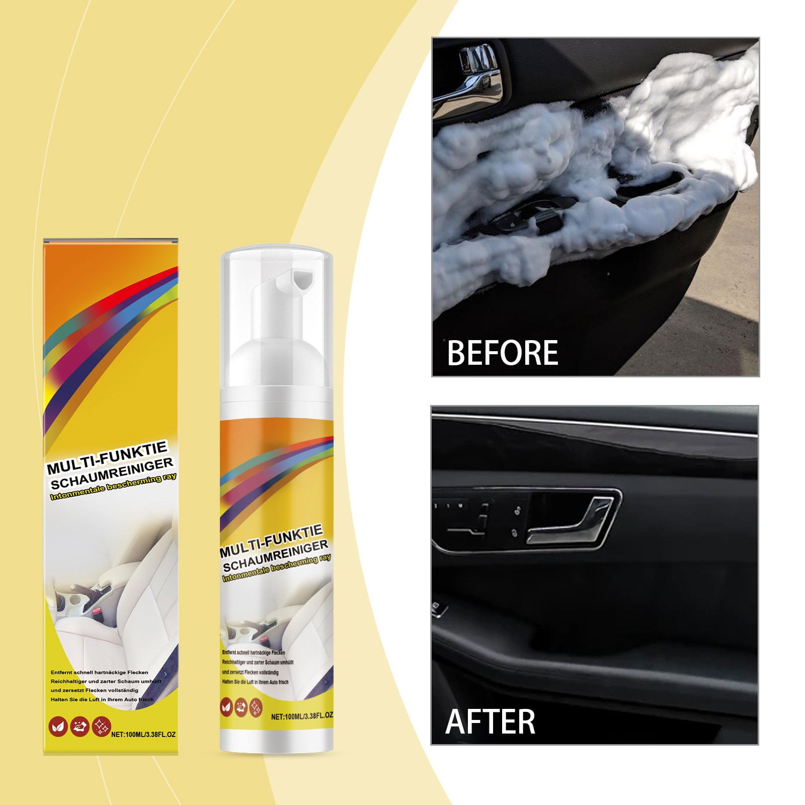 Top Car Gadgets for Men Multipurpose Foam Cleaner For Cars（100ML ...