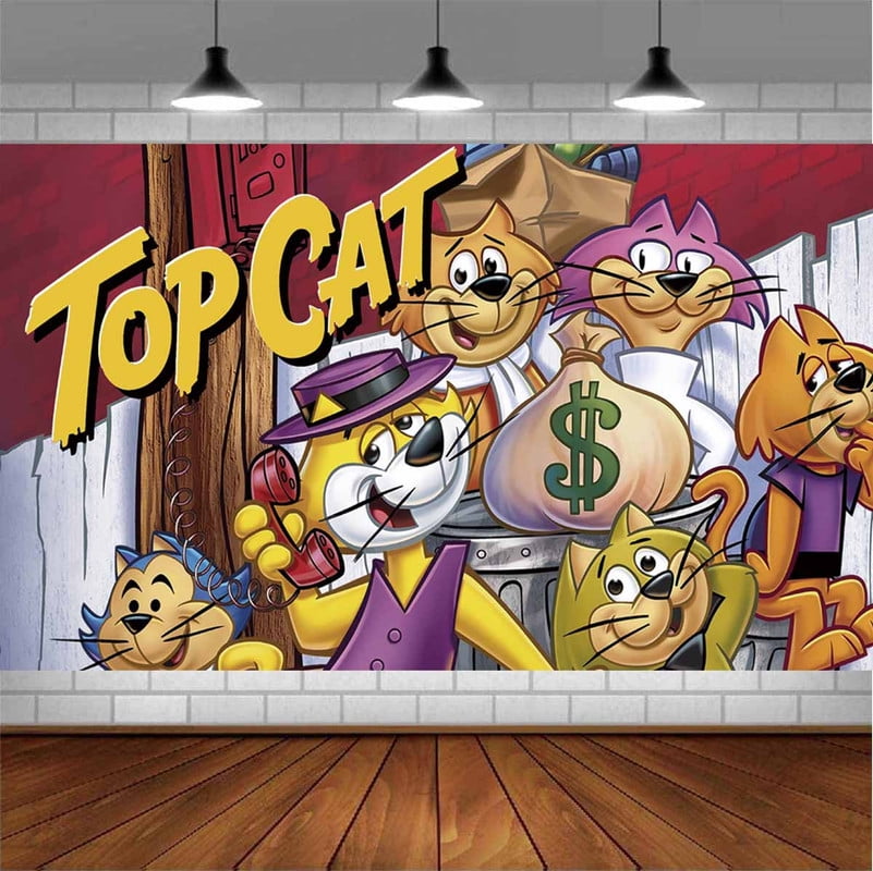 Top Cat Backdrop Banner Party Supplies Poster Movie Theme Background ...