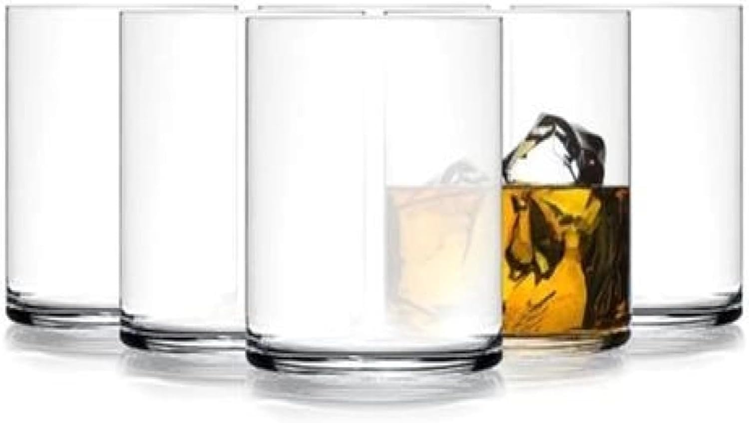 Top Class 15.25 oz All Purpose Glasses - Set of 6 Durable Lead-Free ...