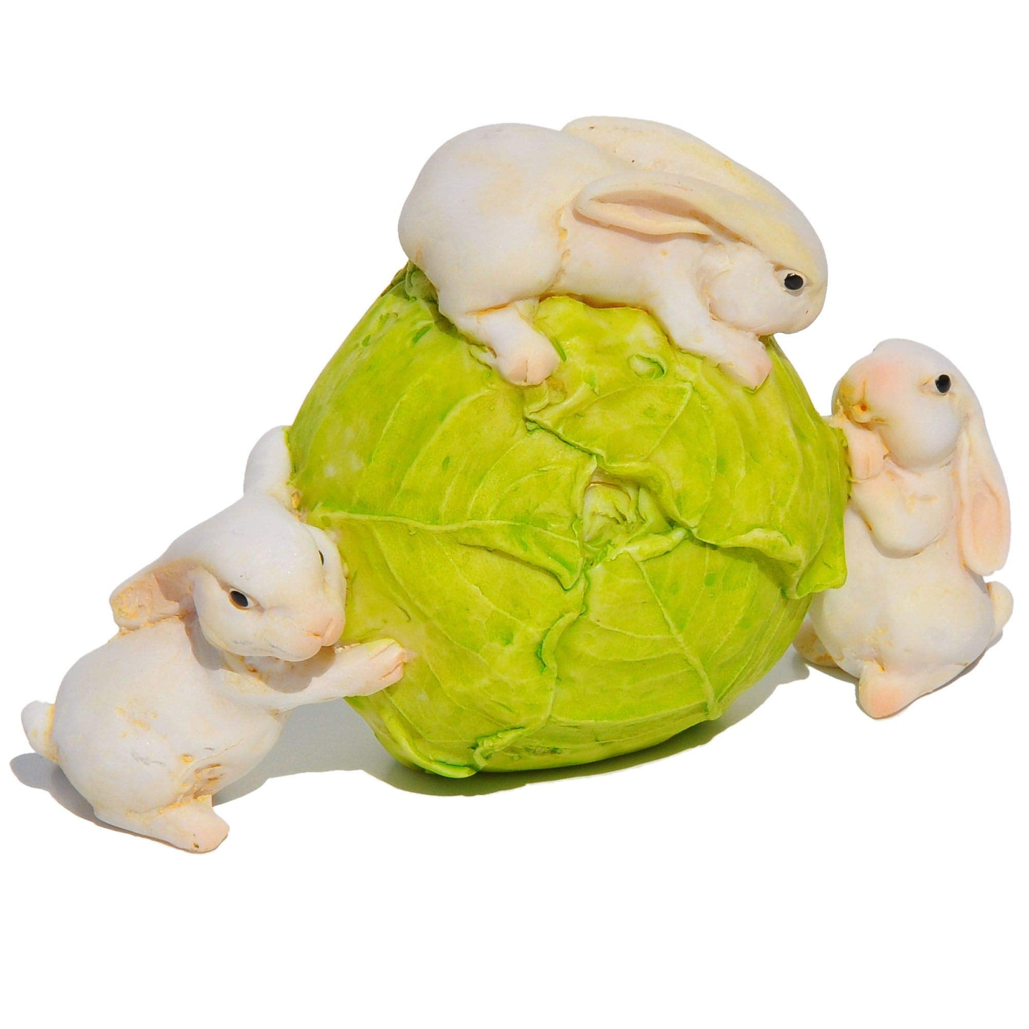 Top Collection Enchanted Story Fairy Garden Rabbits Rolling Cabbage ...