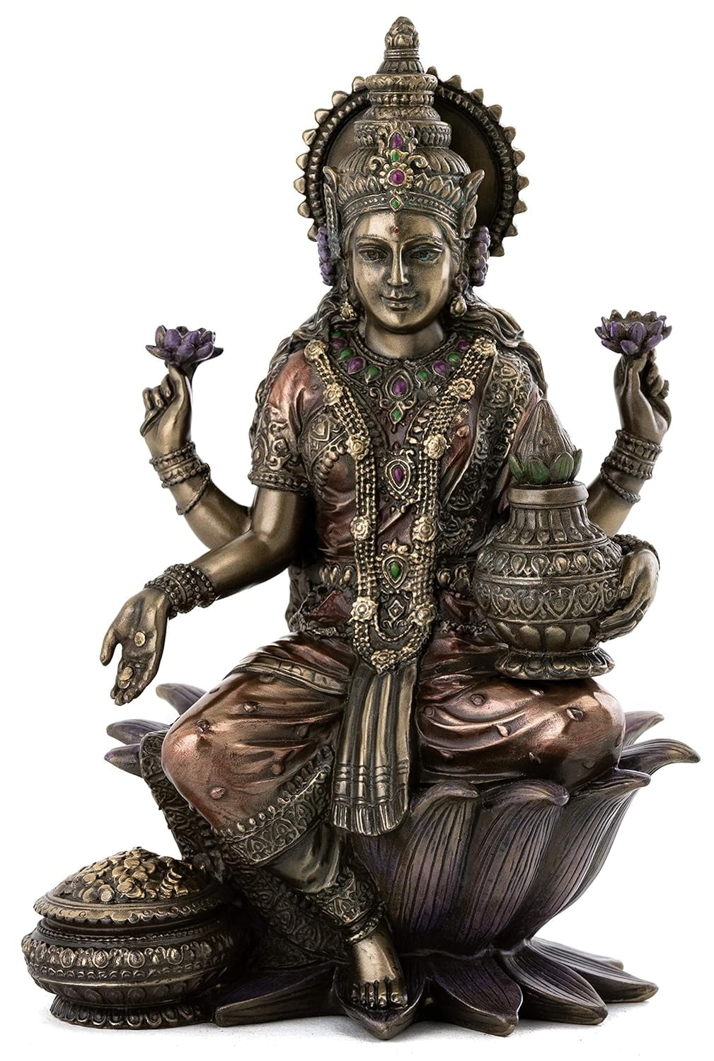 Top Collection Lakshmi Statue Seated on Lotus Platform Goddess of ...