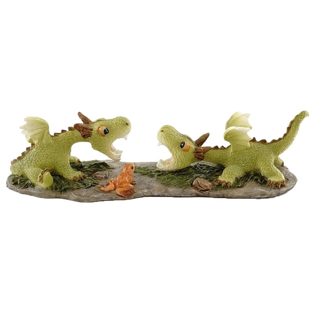 Top Collection Miniature Dragon Garden Statue (Mini Dragons Playing ...