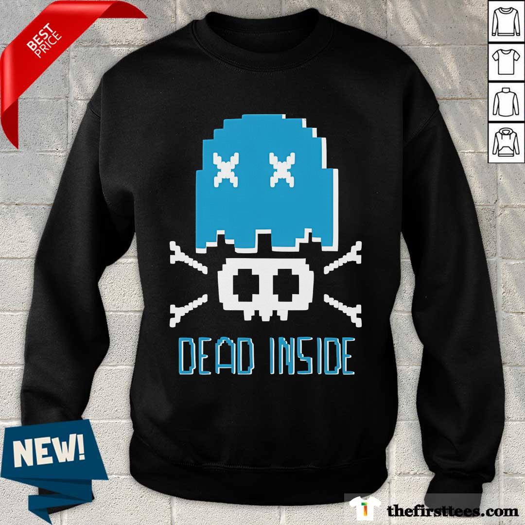 Top Dead Pixel Inside Pacman Ghost Sweatshirt - Walmart.com