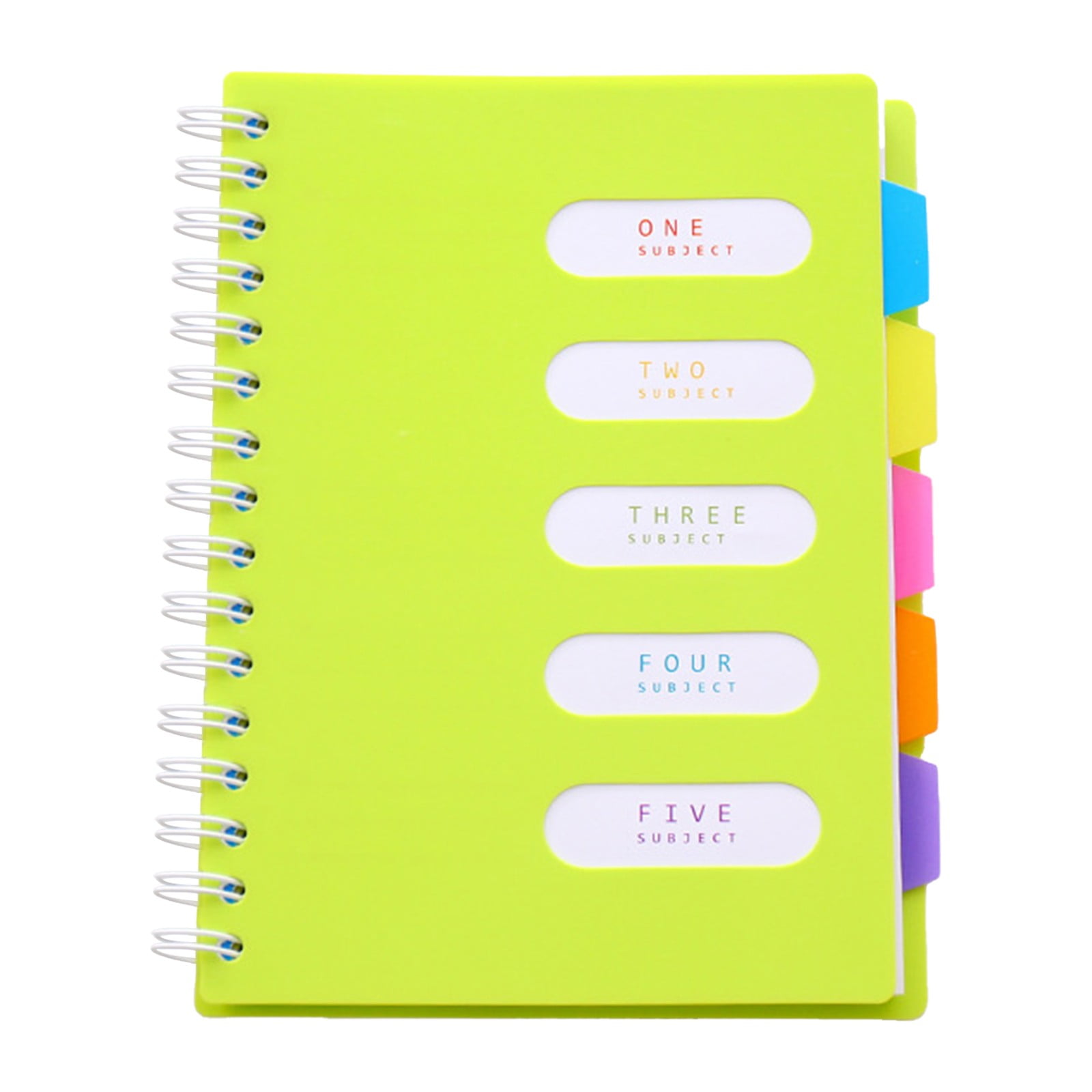 Top Discount! Pedty 5 Subject Notebook Large Notebook with Dividers ...