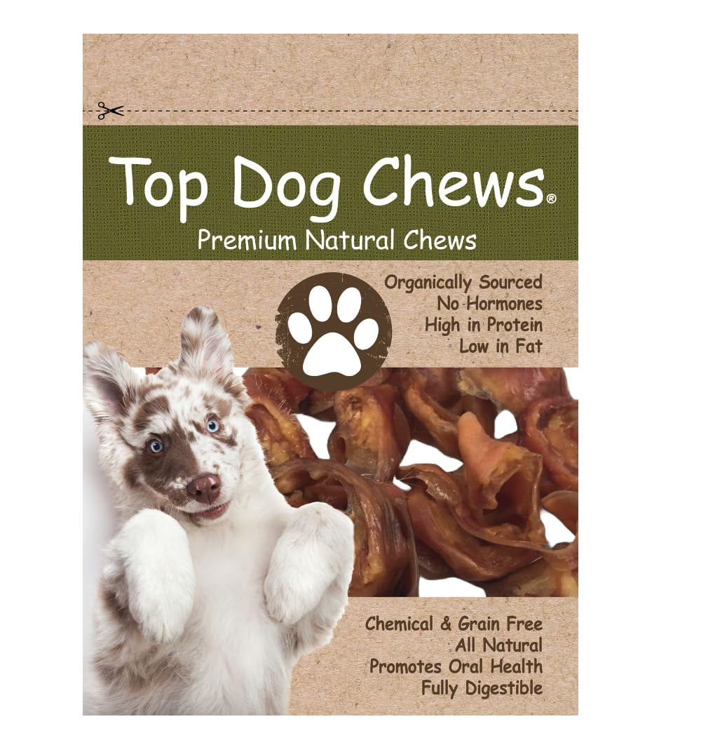 Top Dog Chews - MZF22 Pig Ear Strips for Dogs, American Made, Single ...