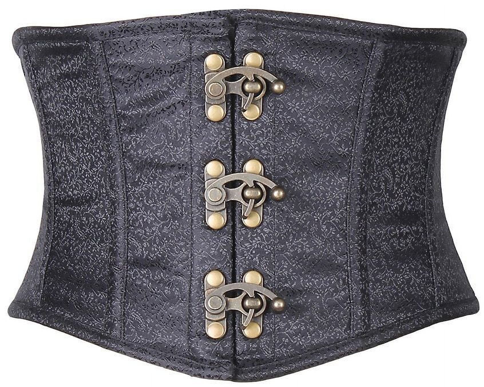 Top Drawer Brocade Steel Boned Mini Cincher with Clasps - Walmart.com