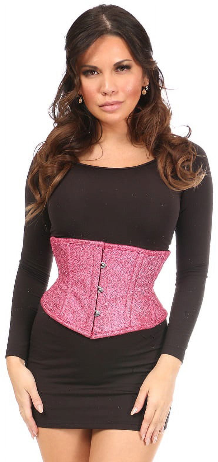 Top Drawer Fierce Fuchsia Glitter Steel Boned Mini Cincher - Walmart.com