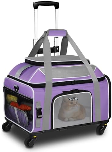 Top-Expandable Pet Carrier with Wheels 19x13x9 Inches Southwest ...