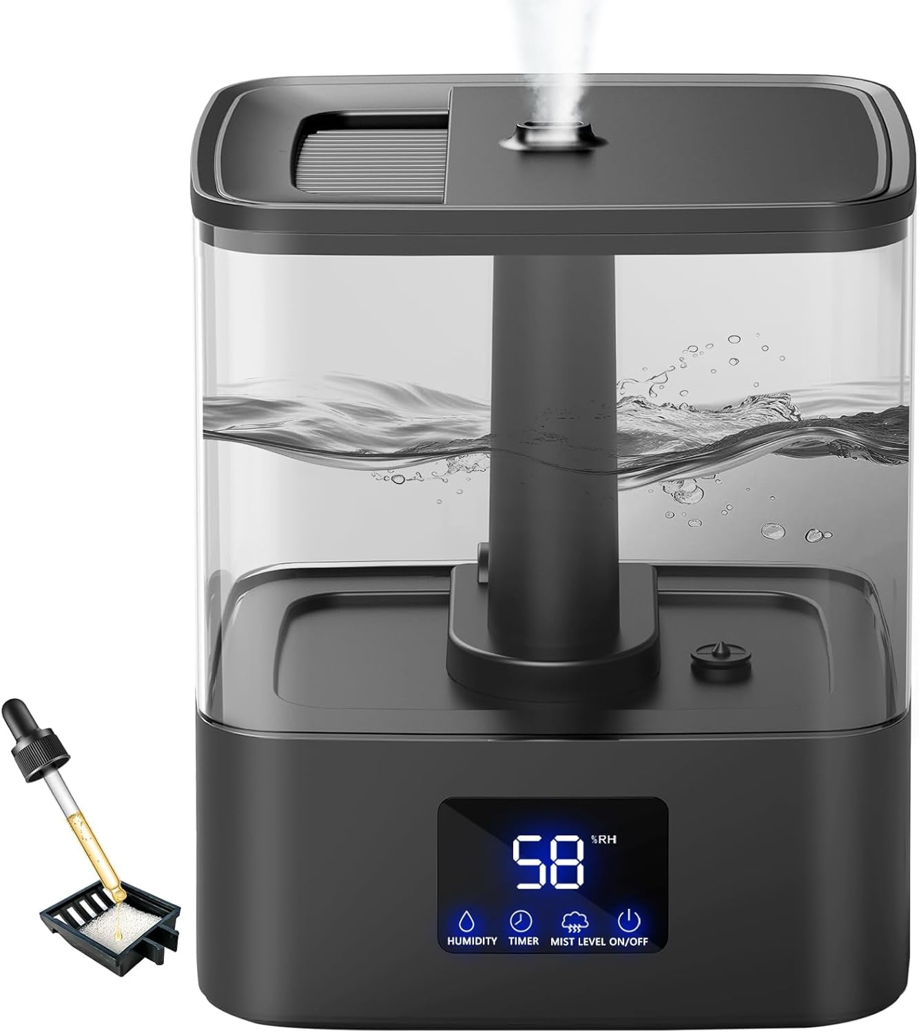 Top Fill Humidifiers for Bedroom & 60H Runtime - Cool Mist Humidifier ...