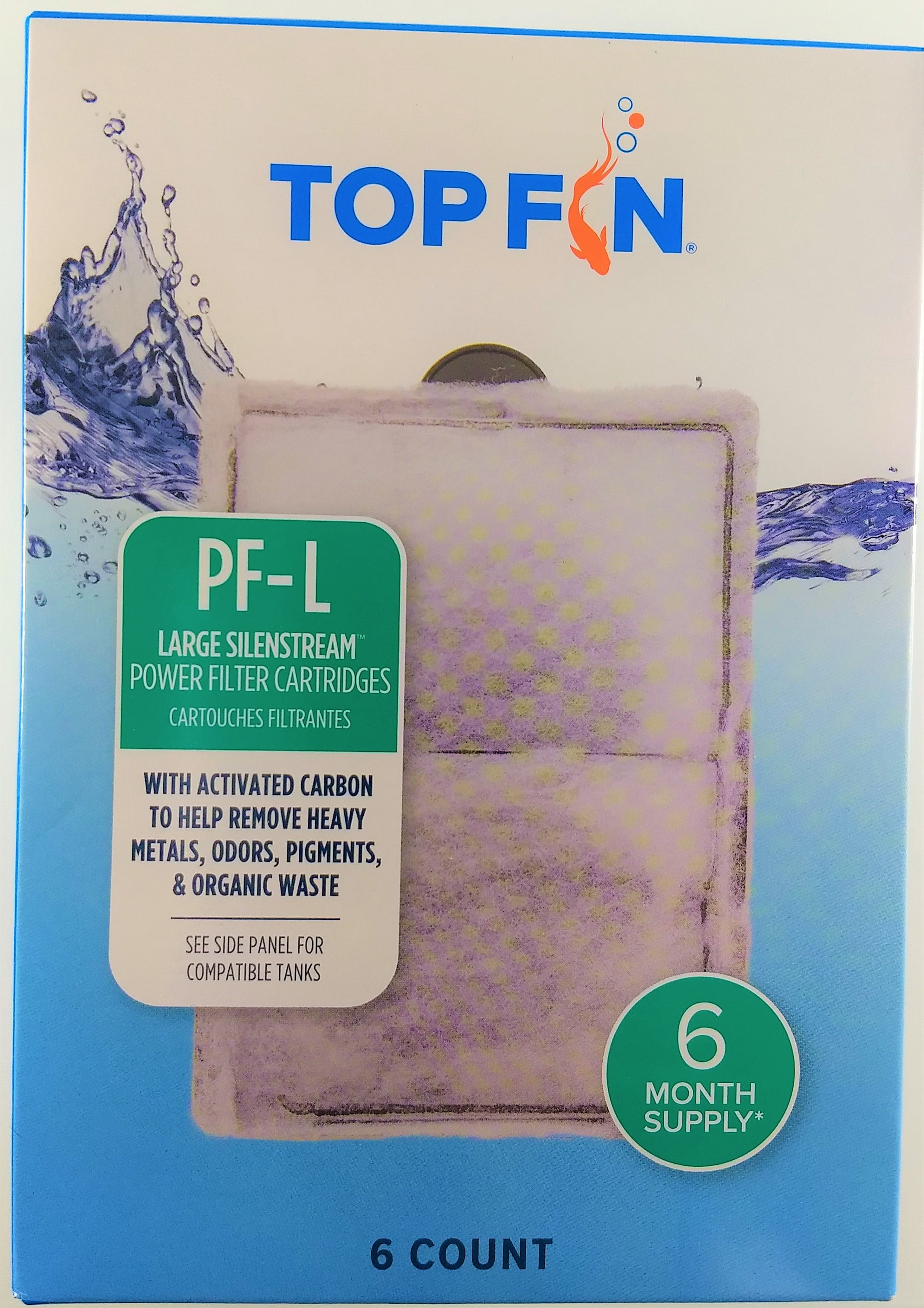 Top Fin Large Silenstream PF-L Filter Cartridges Refill for PF20, PF30 ...