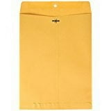 Top Flight Clasp Envelopes Gummed and Clasped Closure 10 x 13-Inches ...
