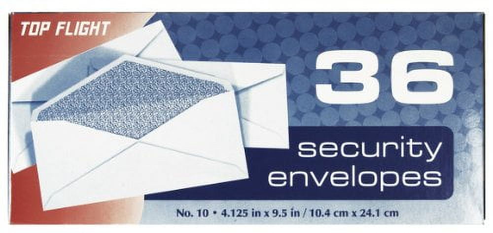 Top Flight #10 Security Envelopes for Business Documents - Walmart ...