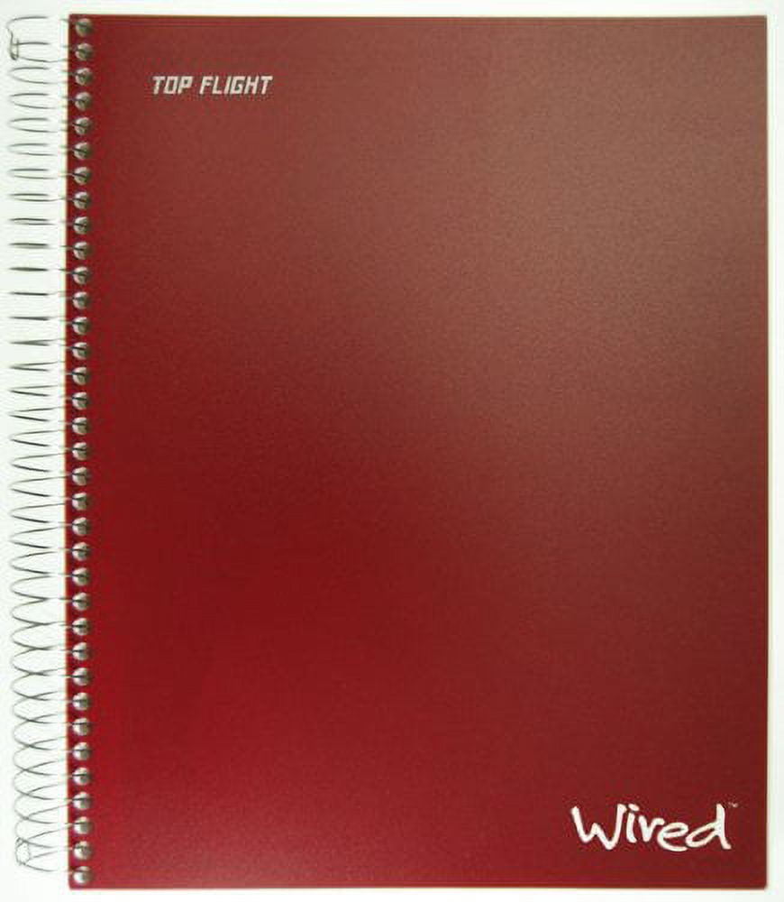 Top Flight Wired 5-Subject Wirebound Notebook College Rule Color May ...