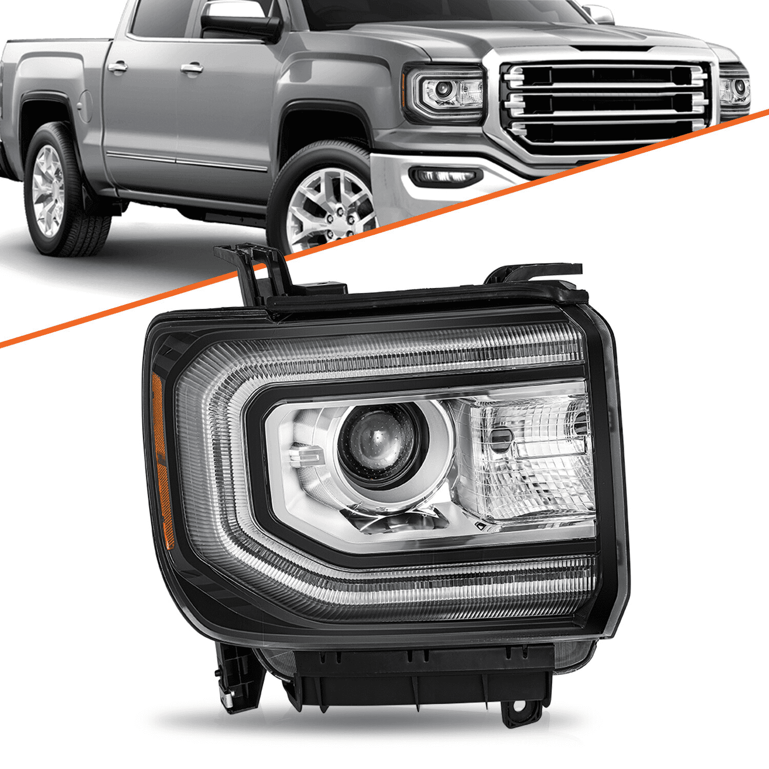 Top Gear Motors Headlight for 2016–2018 GMC Sierra 1500 HID/Xenon with ...