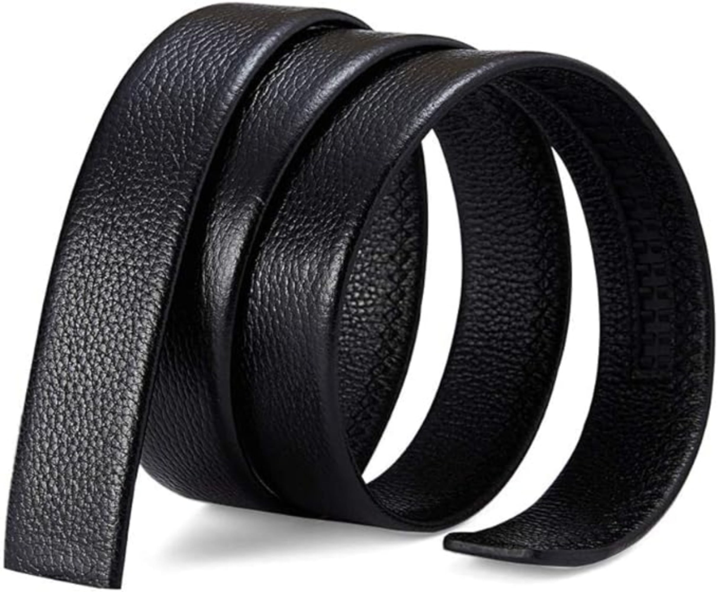 Top Genuine Cowskin Belt Men's Ratchet Belt with Genuine Leather, Slide ...