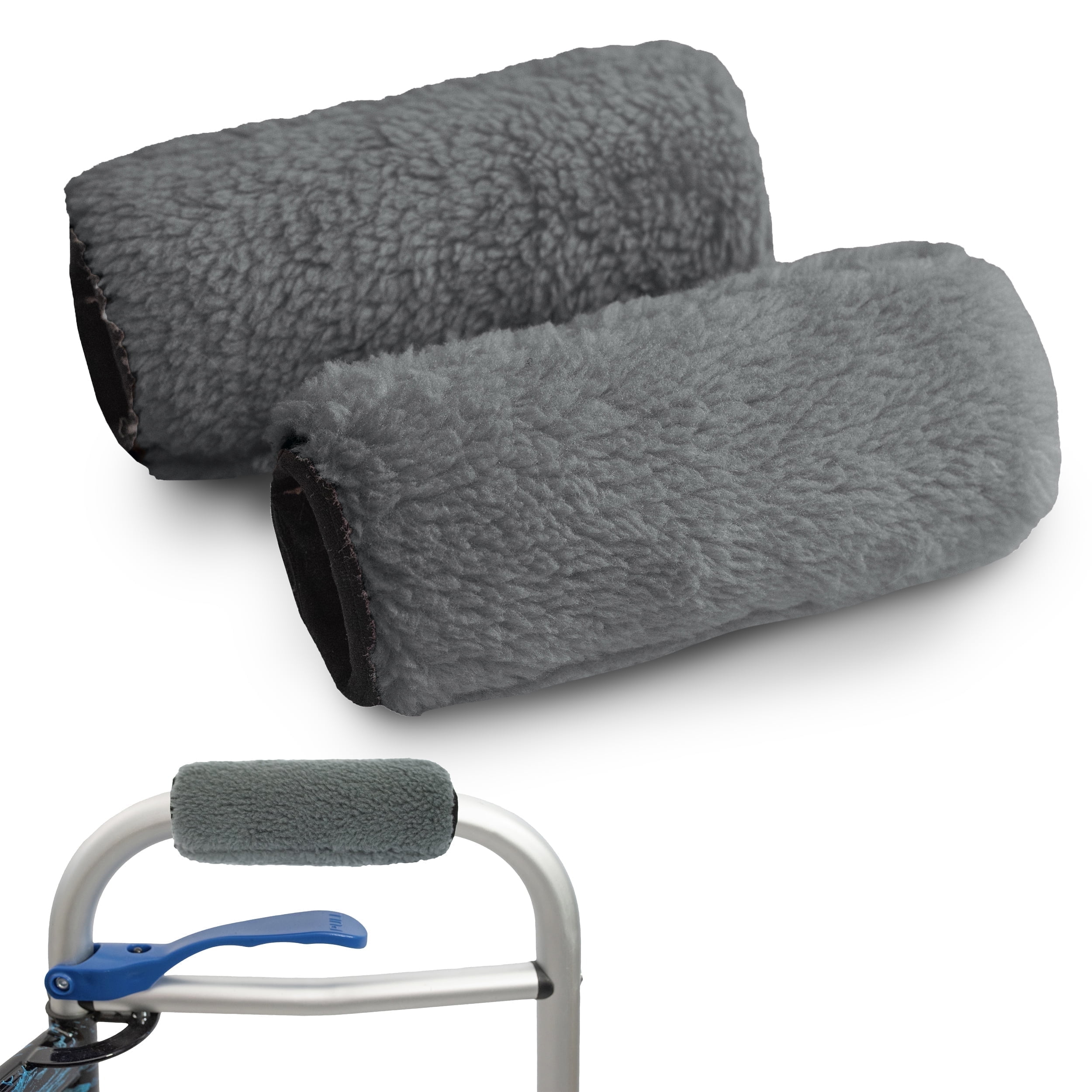 Top Glides Deluxe PlushGrips Extra Thick Fleece Walker Grip Covers - 1 ...